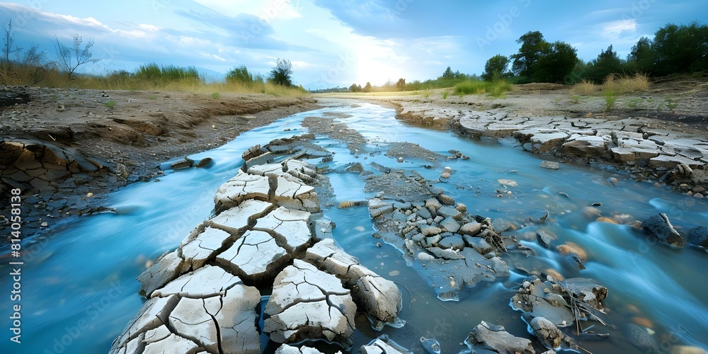 Global warming causes drought drying up landscapes and reservoirs ...