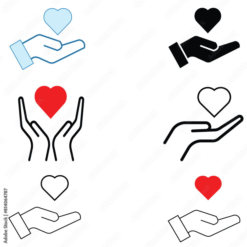 Emotional Support, Charity, and Friendship Symbol. Love, Health ...