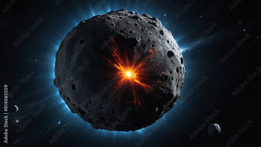 Large asteroid hurtling through space on a collision course with Earth ...
