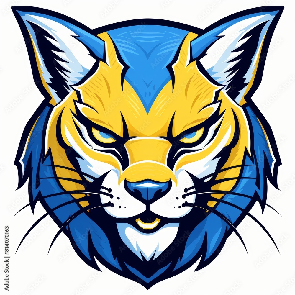 Cartoon Bobcat Sticker Design Generative AI Stock Illustration | Adobe ...
