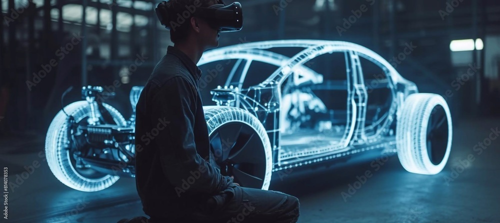 Sustainable Industrial Design: Portrait of Modern Automotive Engineer ...