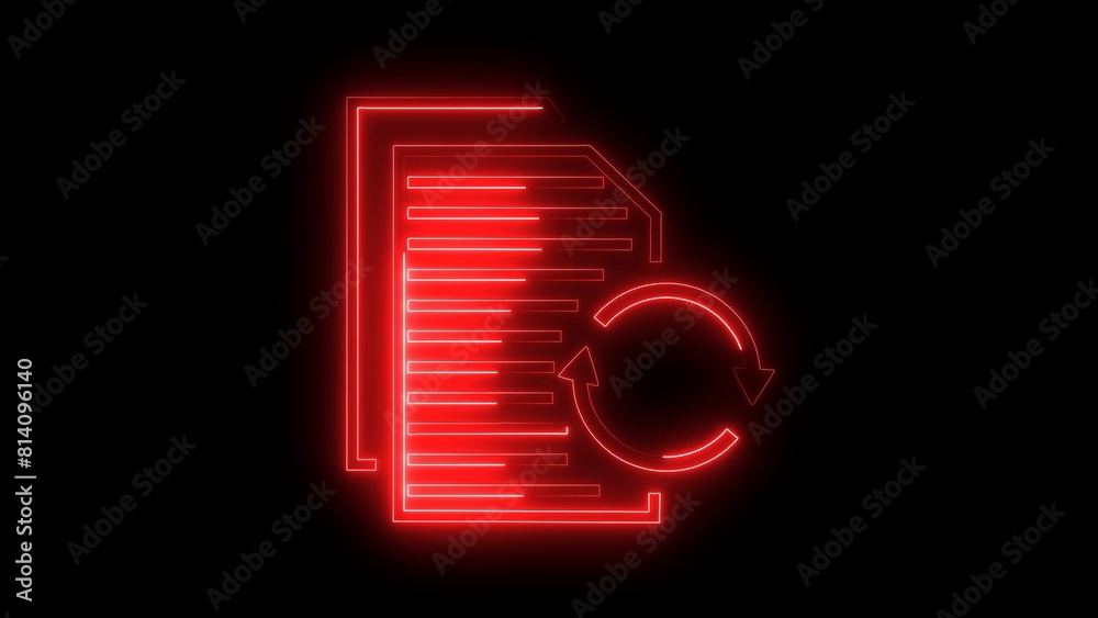 Notepad blue glowing neon ui ux icon. Glowing sign logo notepad. Stock ...