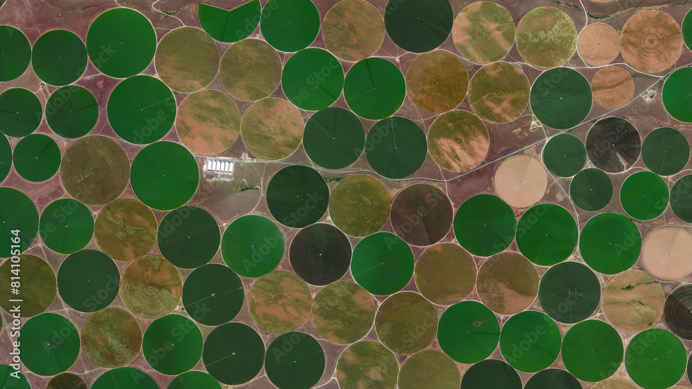 Circular fields, Center pivot irrigation system and food safety ...
