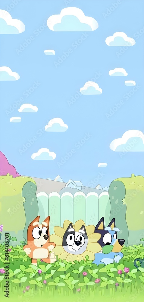 Bluey Birthday Background Stock Illustration | Adobe Stock