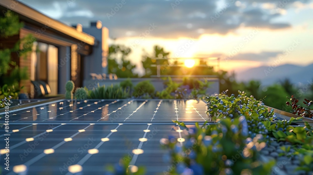 Sleek and Detailed Solar Panel Installation Perfect for Green Building ...