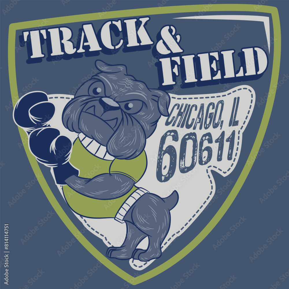 bulldog fighter with gloves athlete mixed martial arts boxing MMA ...