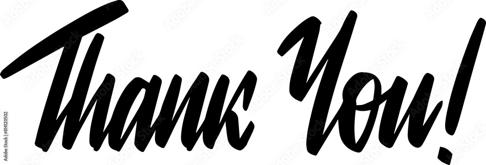 Thank You Black Marker. Thanks Brushpen Italic Oblique font ...