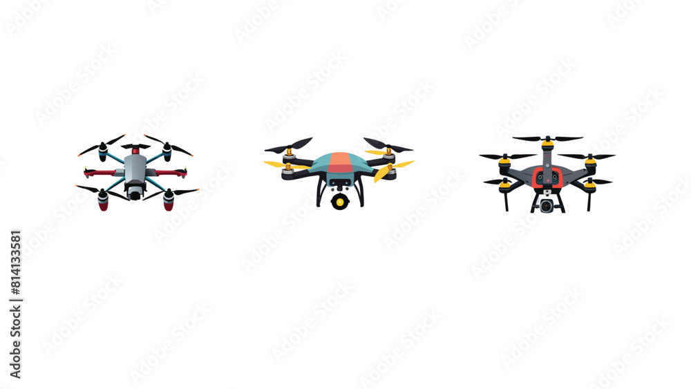 Set of Drone logo design template. Creative design. Logos templates of ...