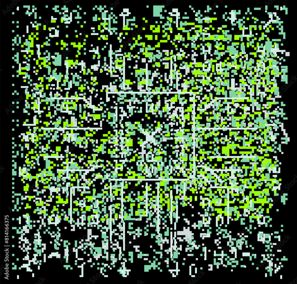 Abstract glitchy background with random pixel noise. Vector ...