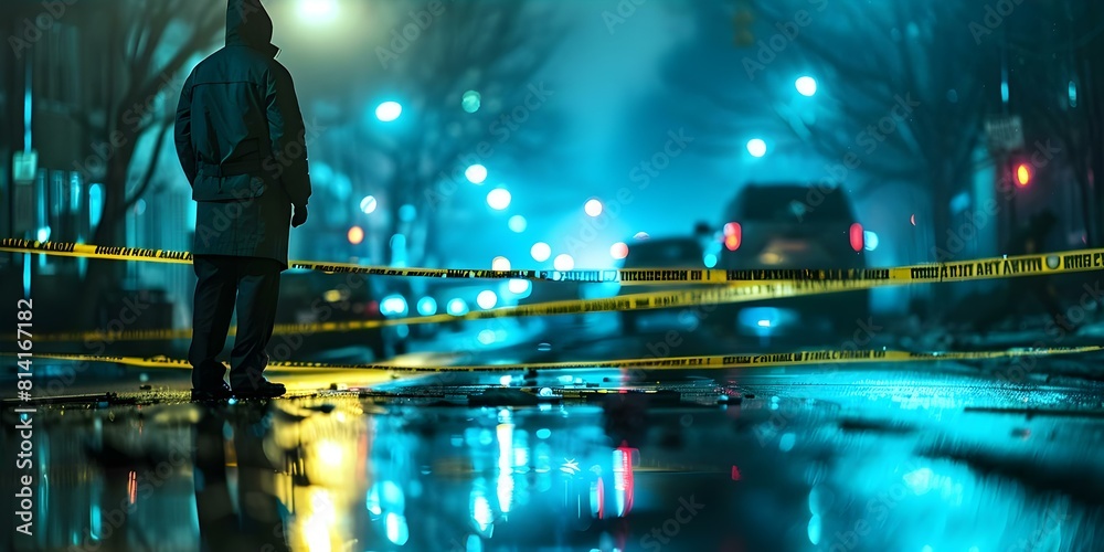 Investigation of a Murder at a City Crime Scene During the Night ...