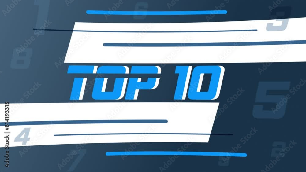 Top 10 chart. A selection of the best of the best. 10 transitions with ...