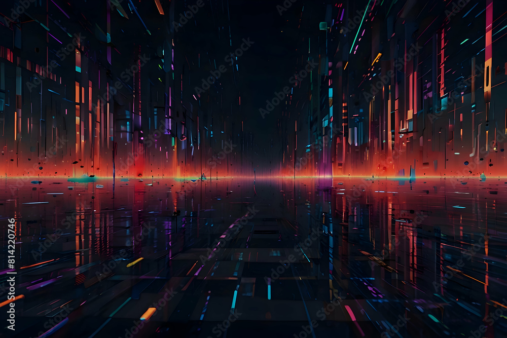 An abstract HD image showcasing the visual chaos of computer data ...