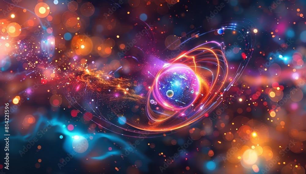 Visualize a complex diagram illustrating the behavior of particles at ...