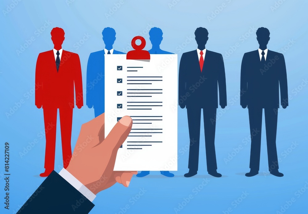 Hand holding an exam paper with multiple choice questions, in front of ...