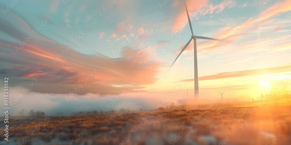 Creating a D animation showcasing wind turbines as sustainable eco ...