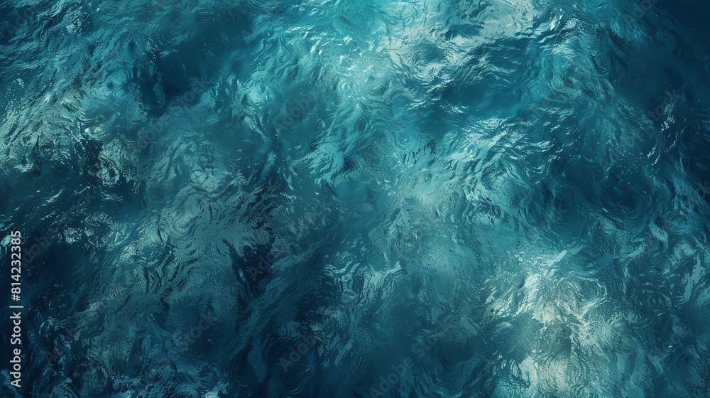 Ocean floor flat design top view, deep sea theme, 3D render, Analogous ...