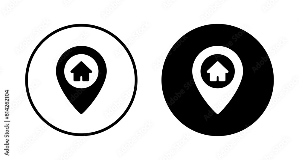 Address symbol icon vector isolated on white background . address icon ...