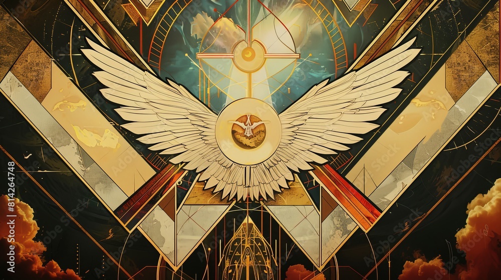 Trinity Sunday. Illustration of a poster for Trinity Sunday, May 26. On ...