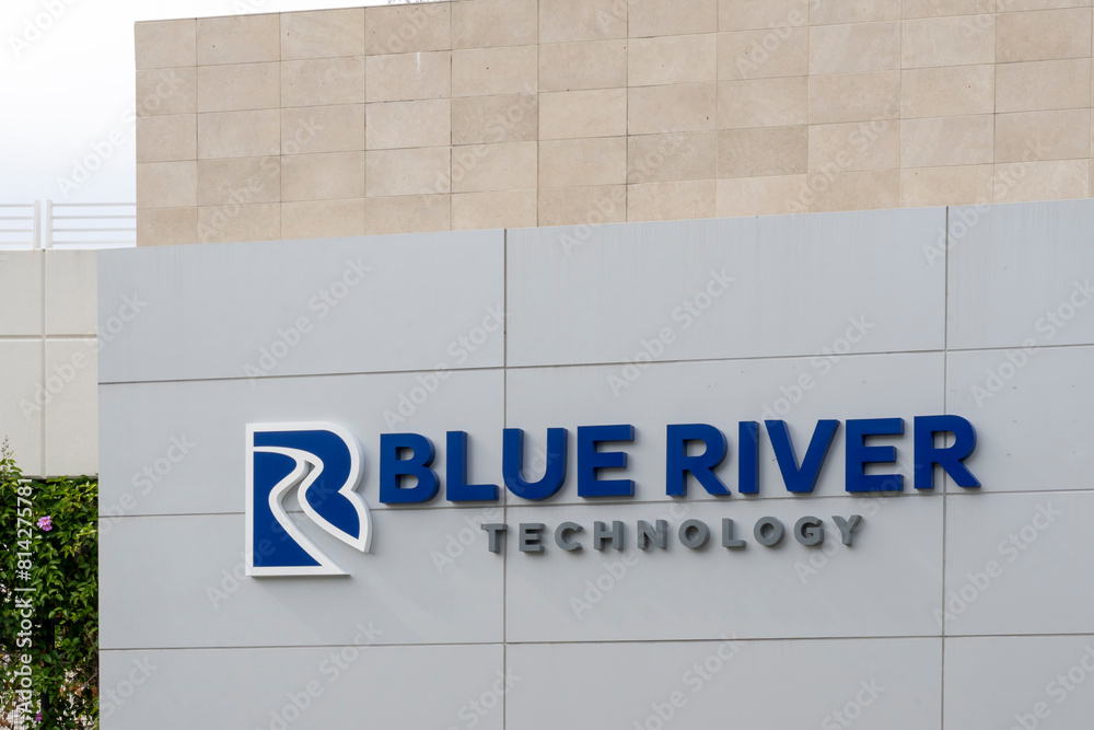 Blue River Technology logo and sign on the company's office building in ...