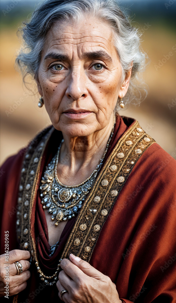 Sarah, elderly jewish woman, from the bible story in the Old Testament ...