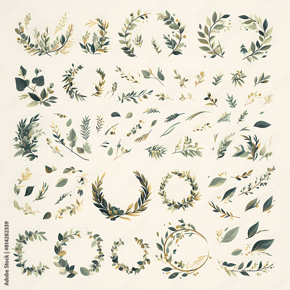 Enhance Your Brand Identity with our Stunning Wreath Logo Collection ...