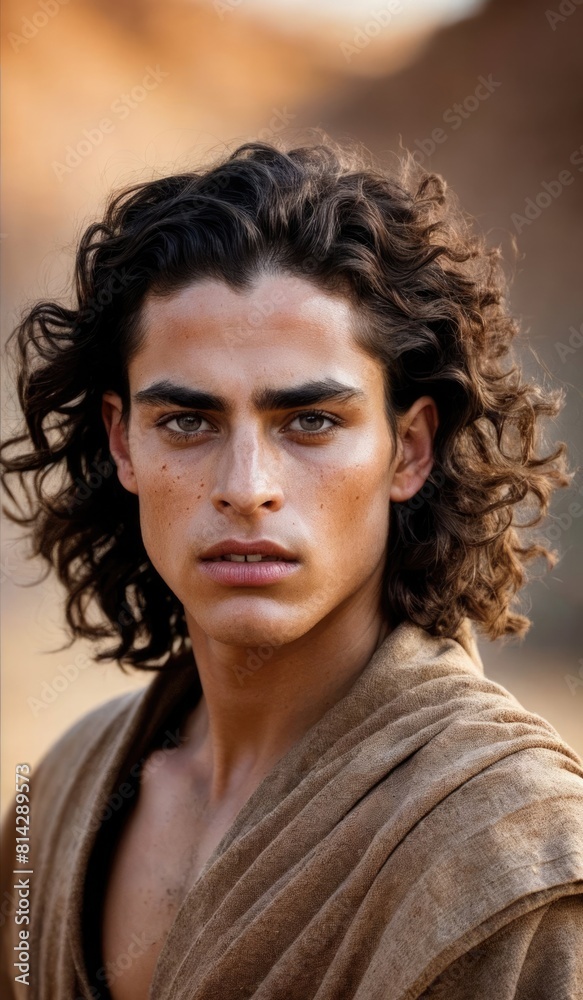 Jacob Israel, son of Isaac, as a young man. Black hair, and a strong ...