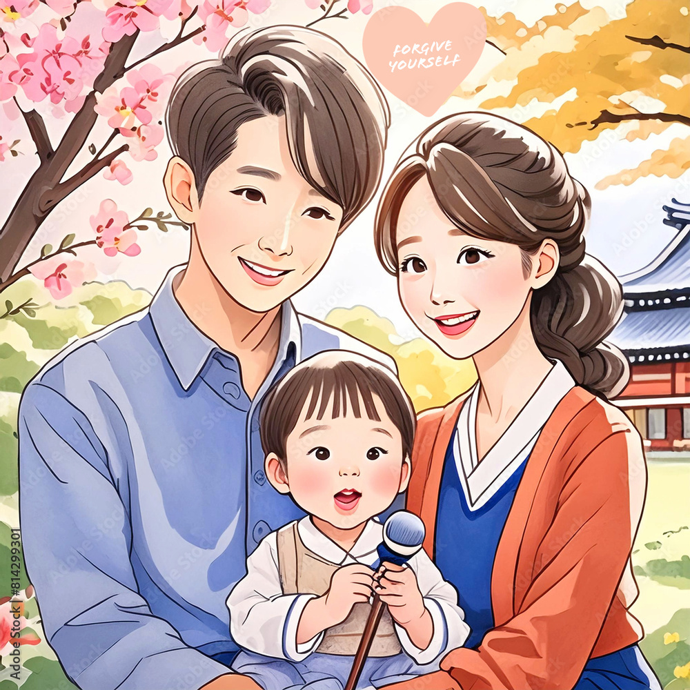 소중한 사람만 가득한 가족 Stock Illustration | Adobe Stock