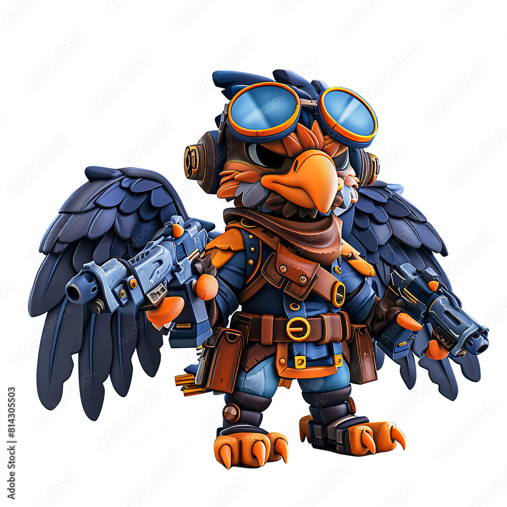 Soldier Eagle with gun cartoon. Army Eagle Soldier cartoon illustration ...