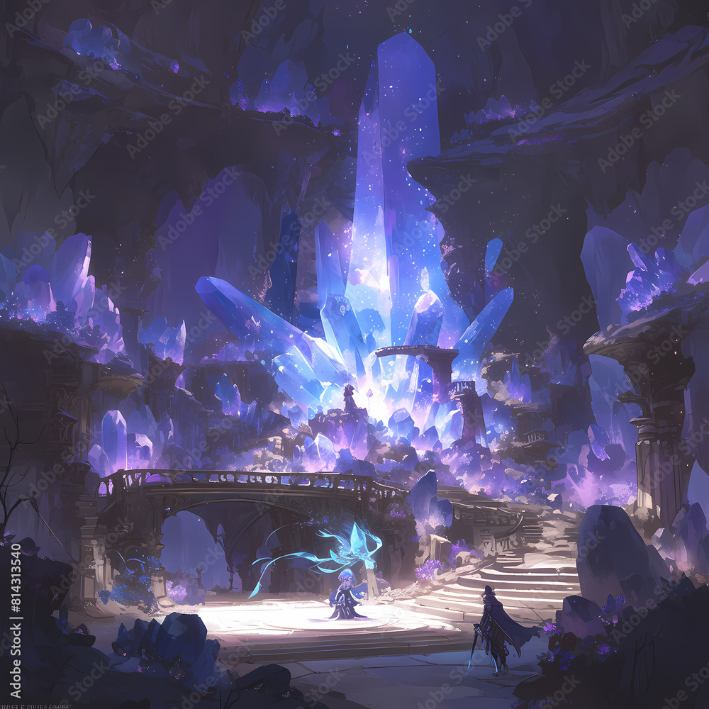 Enter a Magical Land of Mythical Creatures and Rare Crystals - Stock ...