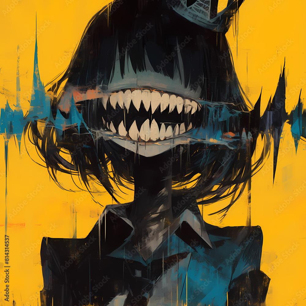 Enthralling Album Cover Featuring a Personified Sound Wave in Vivid ...