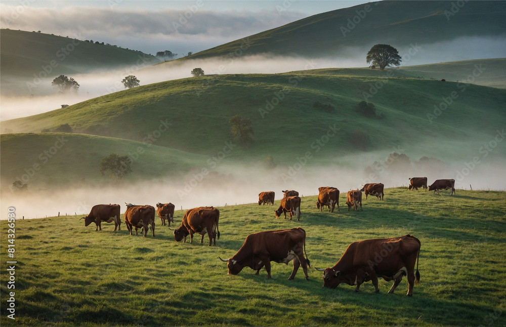 The rolling hills seem to go on forever, each one unique in its shape ...