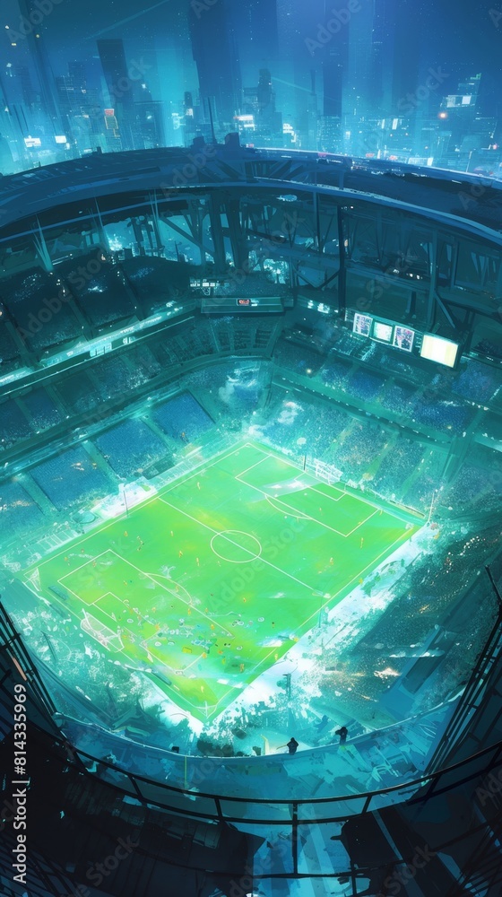 An overhead shot of the newly built indoor large-scale dynamic youthful ...