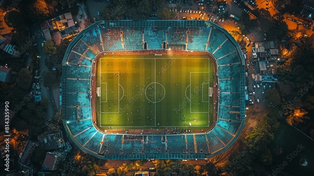 An Overhead Shot Of The Newly Built Indoor Large Scale Dynamic Youthful Creative Football