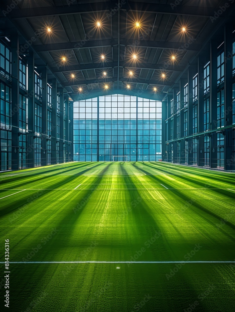 An overhead shot of the newly built indoor large-scale dynamic youthful ...