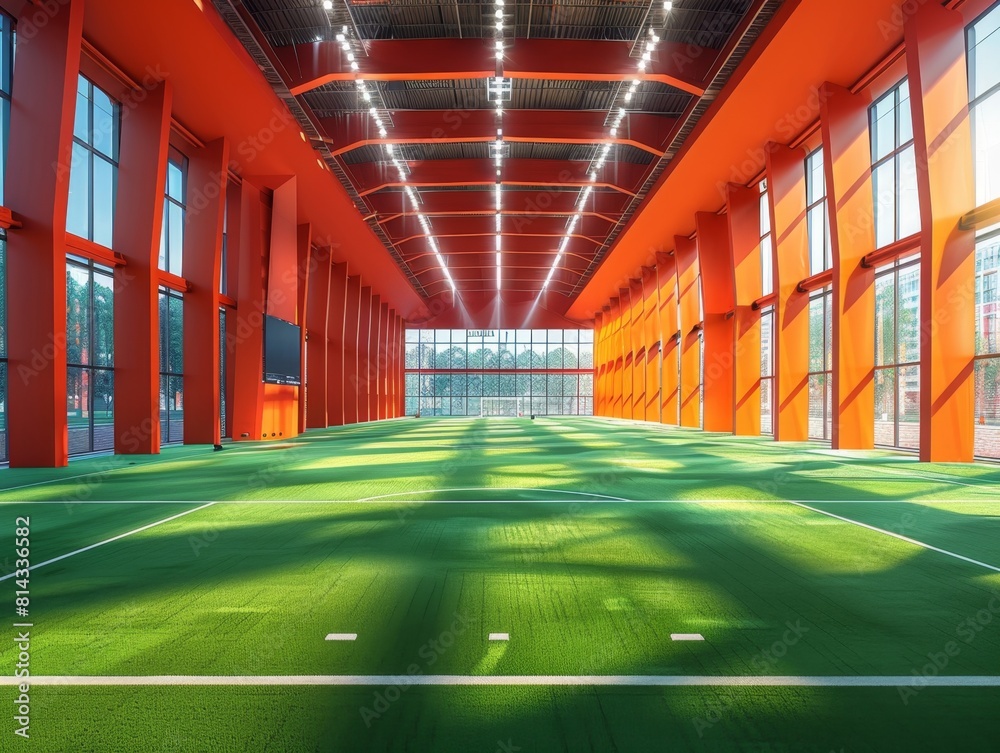 An overhead shot of the newly built indoor large-scale dynamic youthful ...