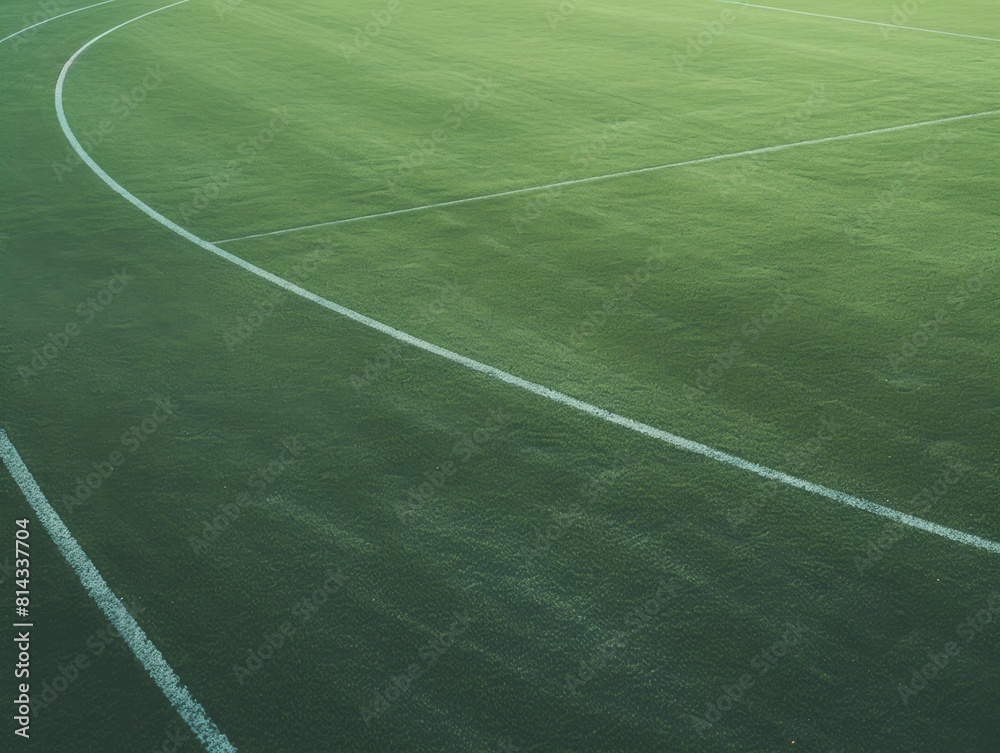 Close-up of artificial turf, grass track and field track on soccer ...