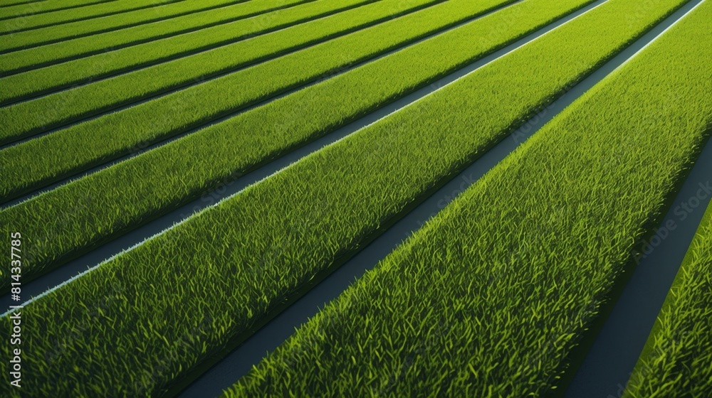 Close-up of artificial turf, grass track and field track on soccer ...