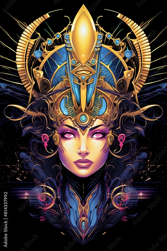 Hera Queen of the Gods in Regal Streetwear with Peacock Feathers and ...