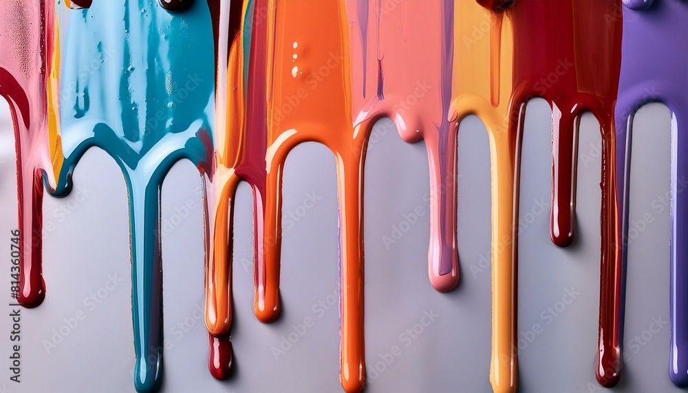 background with blue and gold, water drops on a glass, paint dripping ...