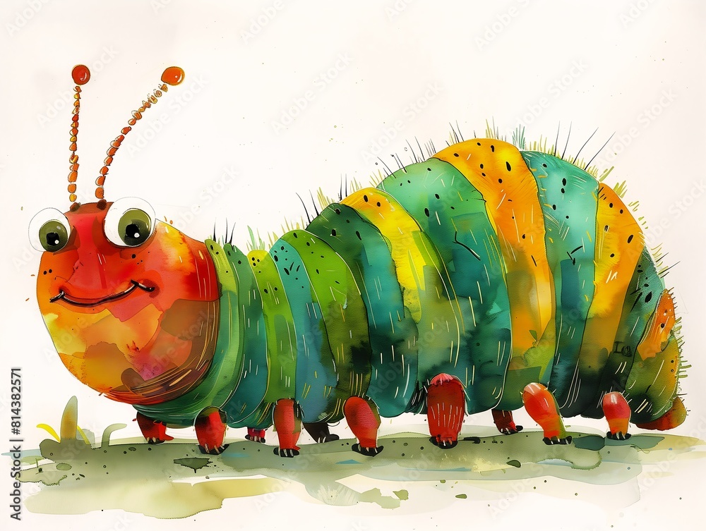 brightly colored insect big smile face favorite mad pudgy illustration ...