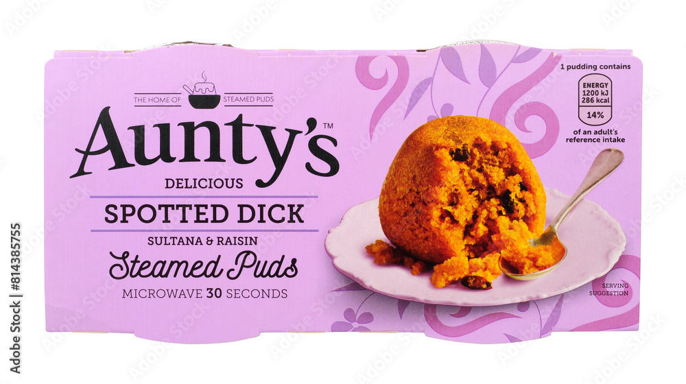 Aunty's spotted dick steamed puds with sultanas and raisins in a pack ...