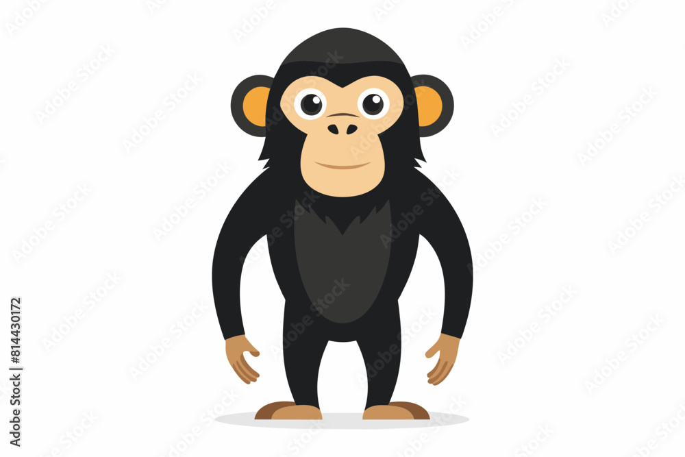 chimpanzee cartoon vector illustration Stock Vector | Adobe Stock