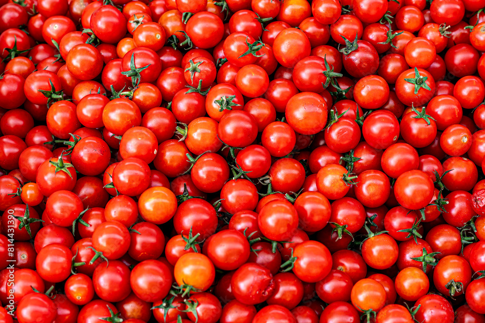 tomatoes in market The cherry tomato is a type of small round tomato ...