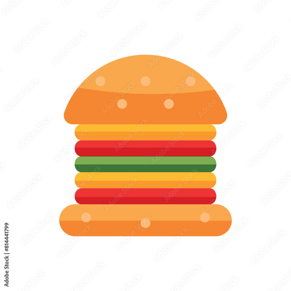 Today is a burger illustrator made from simple shapes. Fast food ...