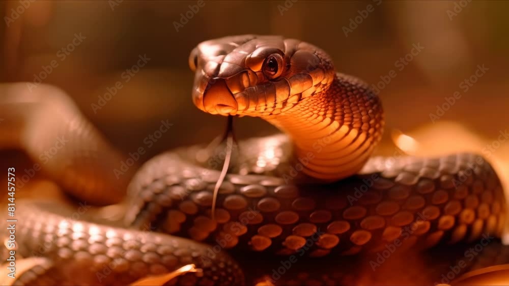 Vibrant African Snakes Hunting Prey in the Forest: Exotic and Venomous ...