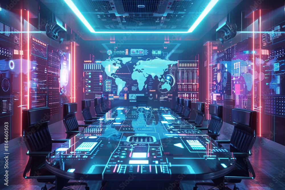 Ilustrace „A digital representation of a virtual meeting space ... Ilustrace „A digital representation of a virtual meeting space ...