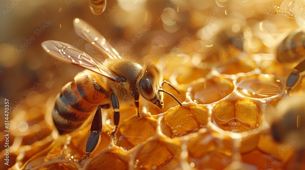 Witness the beauty of natures process as honeybees convert nectar to ...