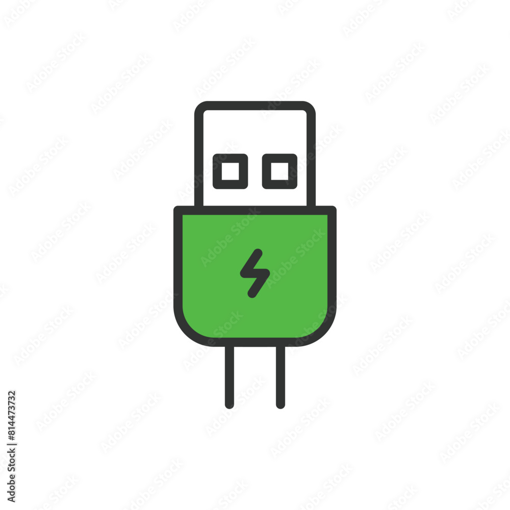 Fast USB charging, in line design, green. Fast, USB, Charging, Speed ...