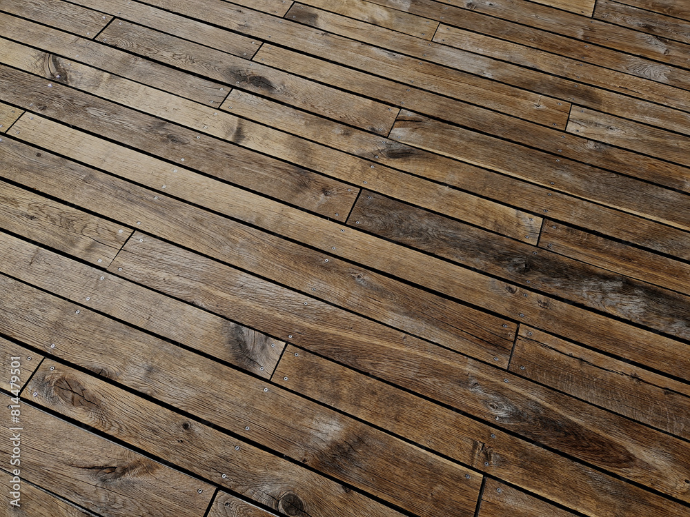 Impregnation of the terrace with oil paint. The color changes before ...