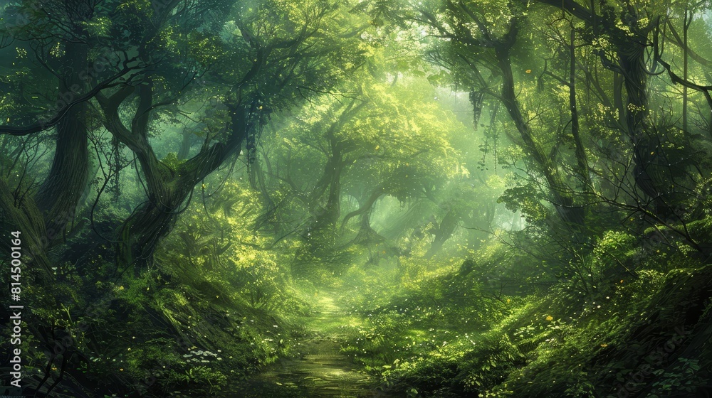 Sacred groves hidden deep within woods where veil between worlds is ...